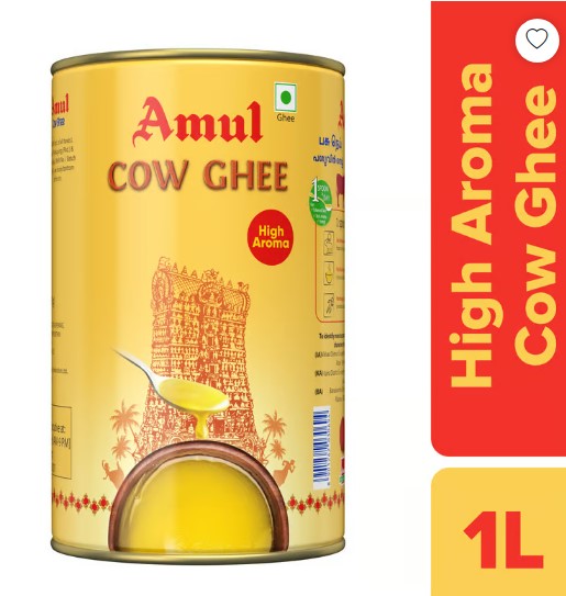 Amul Cow Ghee High Aroma 1 Litre Tin Sarvak amul-cow-ghee-high-aroma-1-litre-tin-sarvak