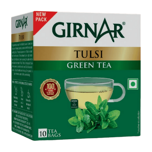 Girnar - Green Tea - Tulsi - 12g - Box of 10 – Sarvak