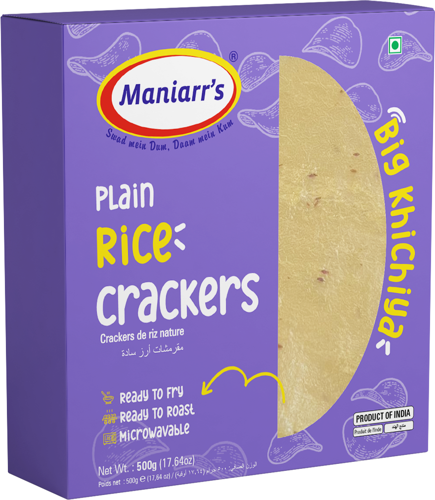 Maniarrs - Rice Crackers - Khichiya BIG - Plain 500gm – Sarvak